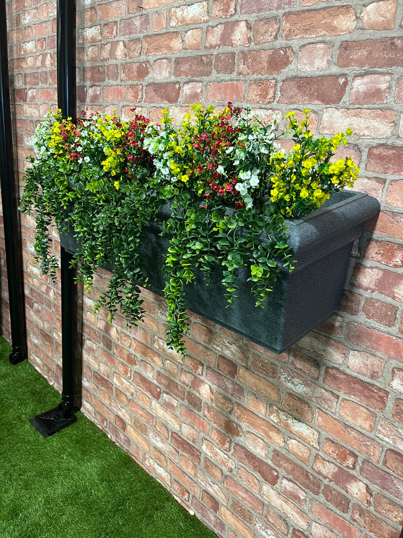90 litre Prestige Large Rectangular Window Box Planter with optional b
