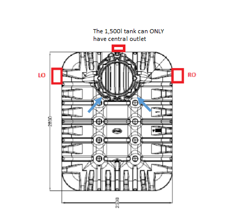 1,500 litre SuDS Rainwater Attenuation Tank with integrated flow regul ...