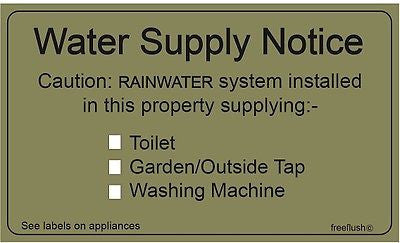 Rainwater Harvesting Adhesive Labels Sticker Pack