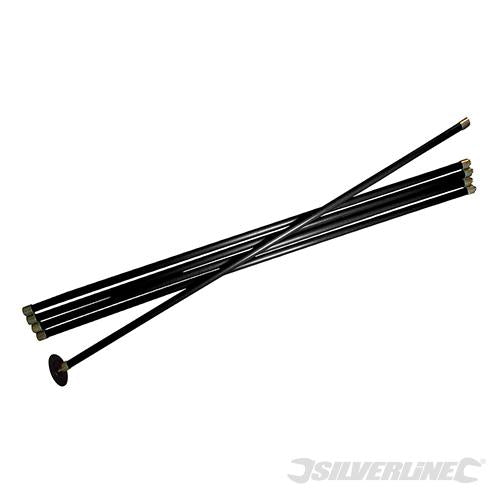 Silverline Extra-long 2m Drain & Chimney Rod Set 7pce Drain Rod Set 7p