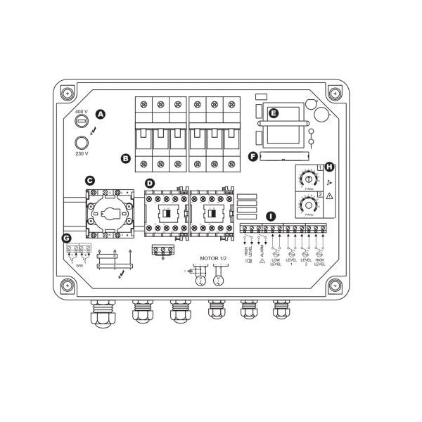 Pump Controller and Protection Unit For 2 (3ph/1ph Switches)