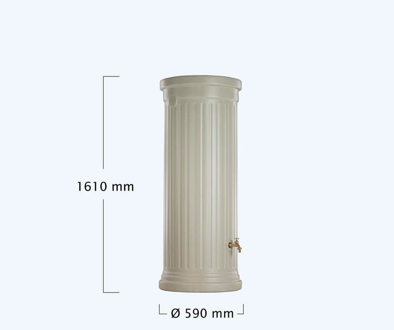 Stone Effect Column Water Butt - 330, 500, 1000 and 2000 litre capacit