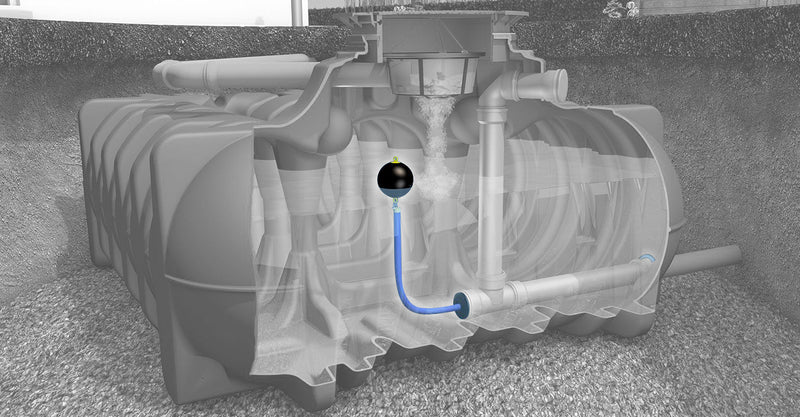 SuDS Attenuation Tank Floating Outflow Regulator open orifice